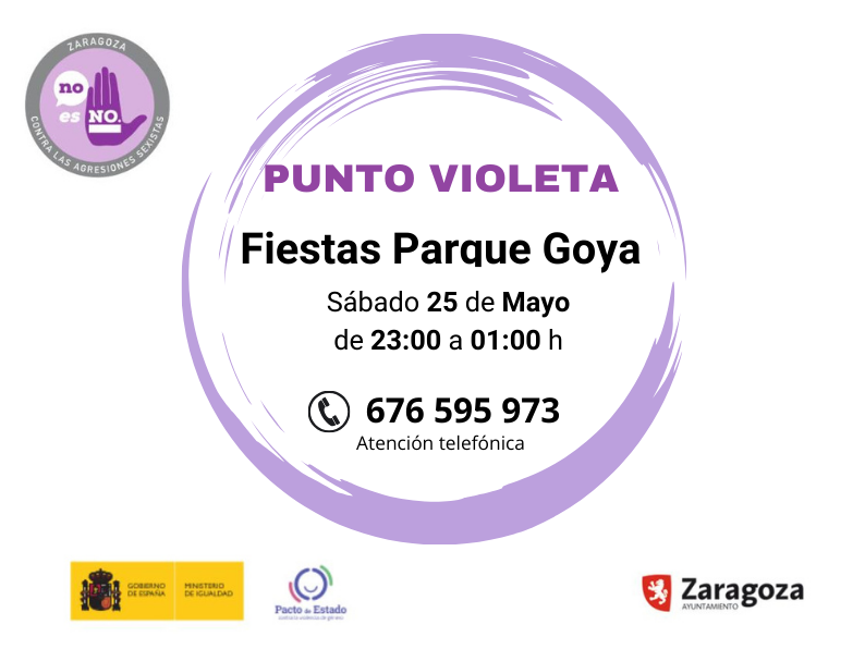Puntos Violeta en las Fiestas Arrabal, Actur y Parque Goya. Noticia ...